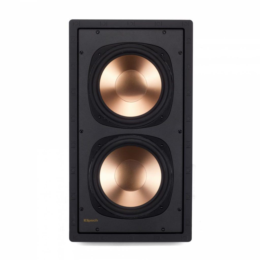 Klipsch RW-5802-II In-Wall Subwoofer - Black w/ White Grille (Each)