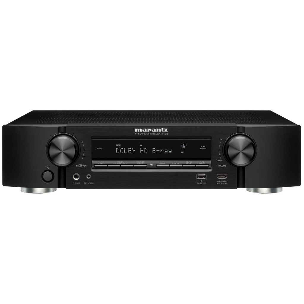Marantz NR1510 Slim 5.2 Channel 4K HD AV Receiver with HEOS