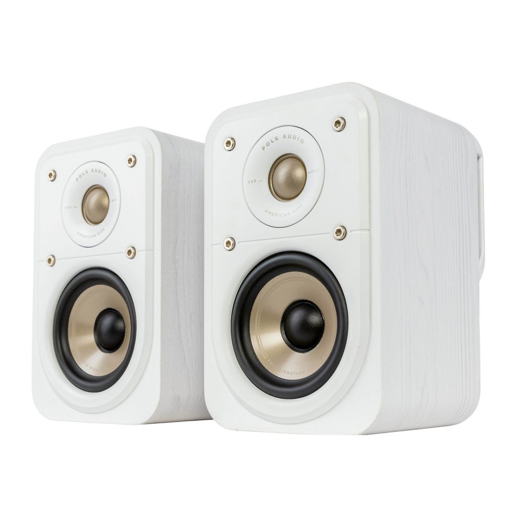 Polk Audio Signature Elite ES10 Compact Bookshelf Speakers - White