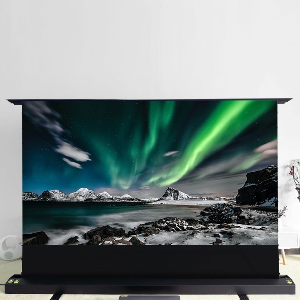 120" EluneVision Aurora 8K Motorized Tab Tension Ultra Short Throw ...