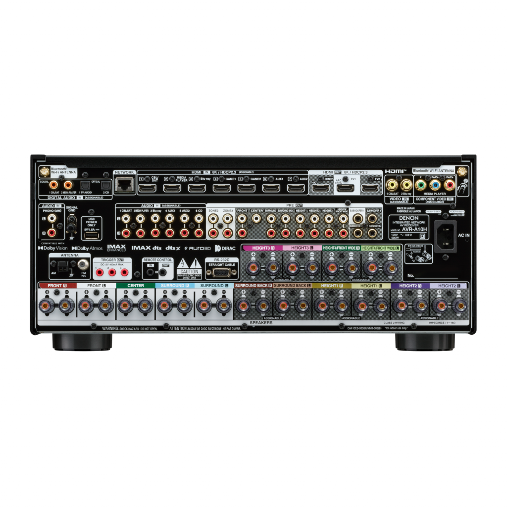 Denon AVR-A10H 13.4-Channel 150W 8K AV Receiver with HEOS® Built-In ...